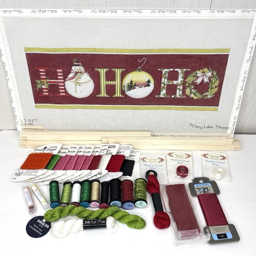 Melissa Shirley Mary Lake Thompson Ho Ho Ho Handpainted Needlepoint ...