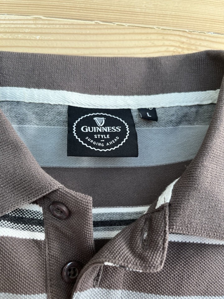 Guinness Beer Men's Polo Shirt Top Embroidered Logo ~ Size Large | eBay UK