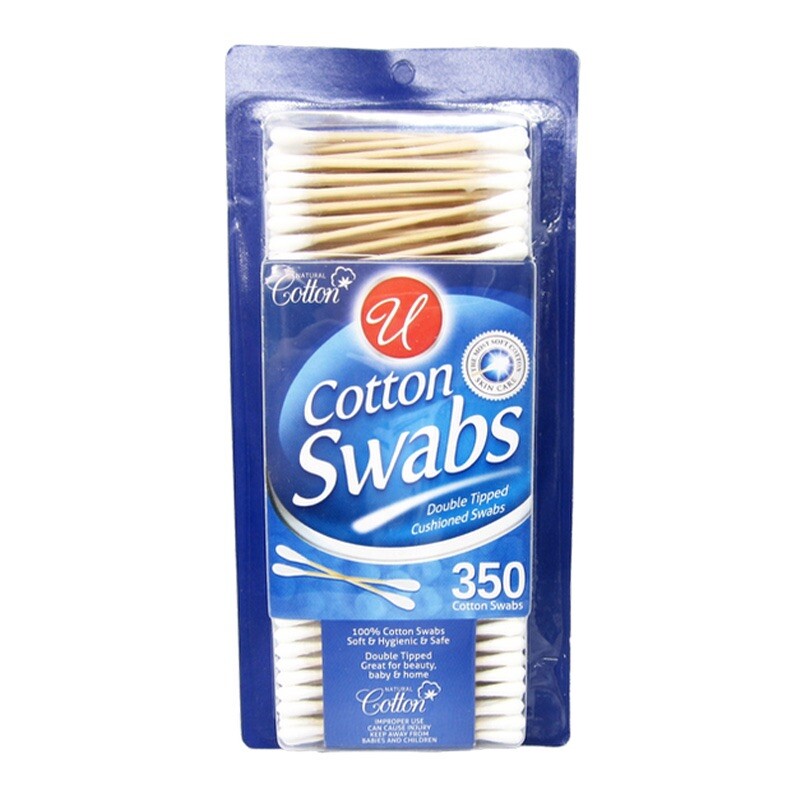 Wood Sticks Cotton Swabs 100% Cotton Lot Double Wooden Q Tip 350 VALUE ...
