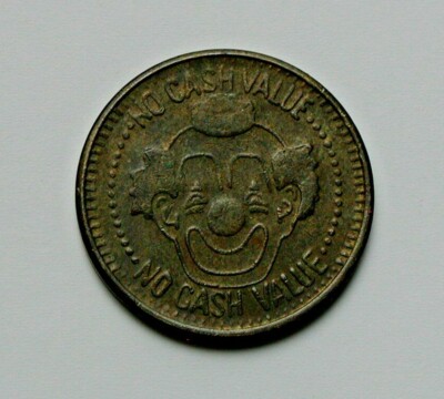 Vintage Clown Face Amusement Game Token - NO CASH VALUE - maverick ...