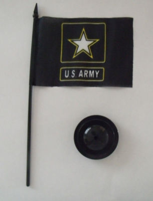 U.S. Army Military Desk Table Flag 4" x 6" / with Stand (Made in USA ...