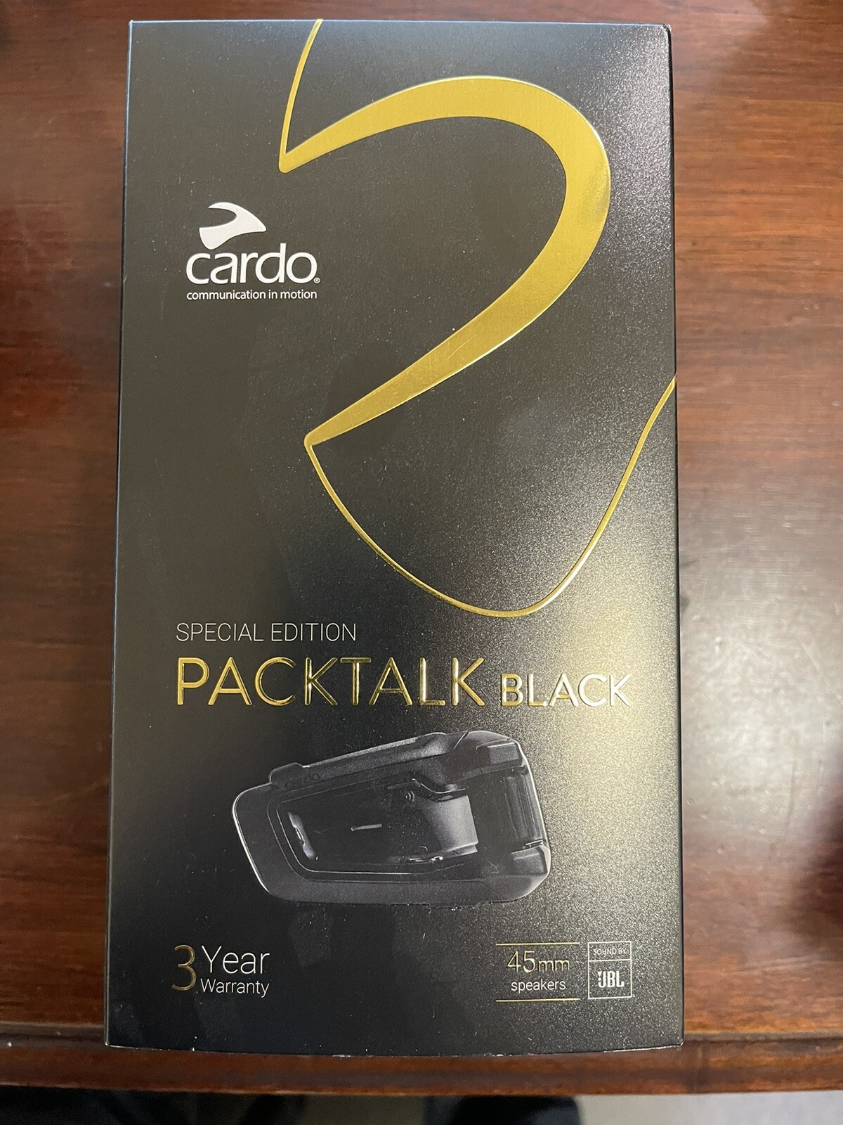 Cardo Packtalk Bluetooth System Headset Black Single Pack Special Edition