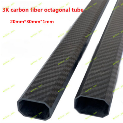 2pc 500mm 3K Carbon Fiber Octagonal Square Carbon Tube Oval Tube 20 ...