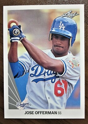 1990 Leaf JOSE OFFERMAN "Rookie" Card #464 NM/MT ~~ LOS ANGELES DODGERS ...