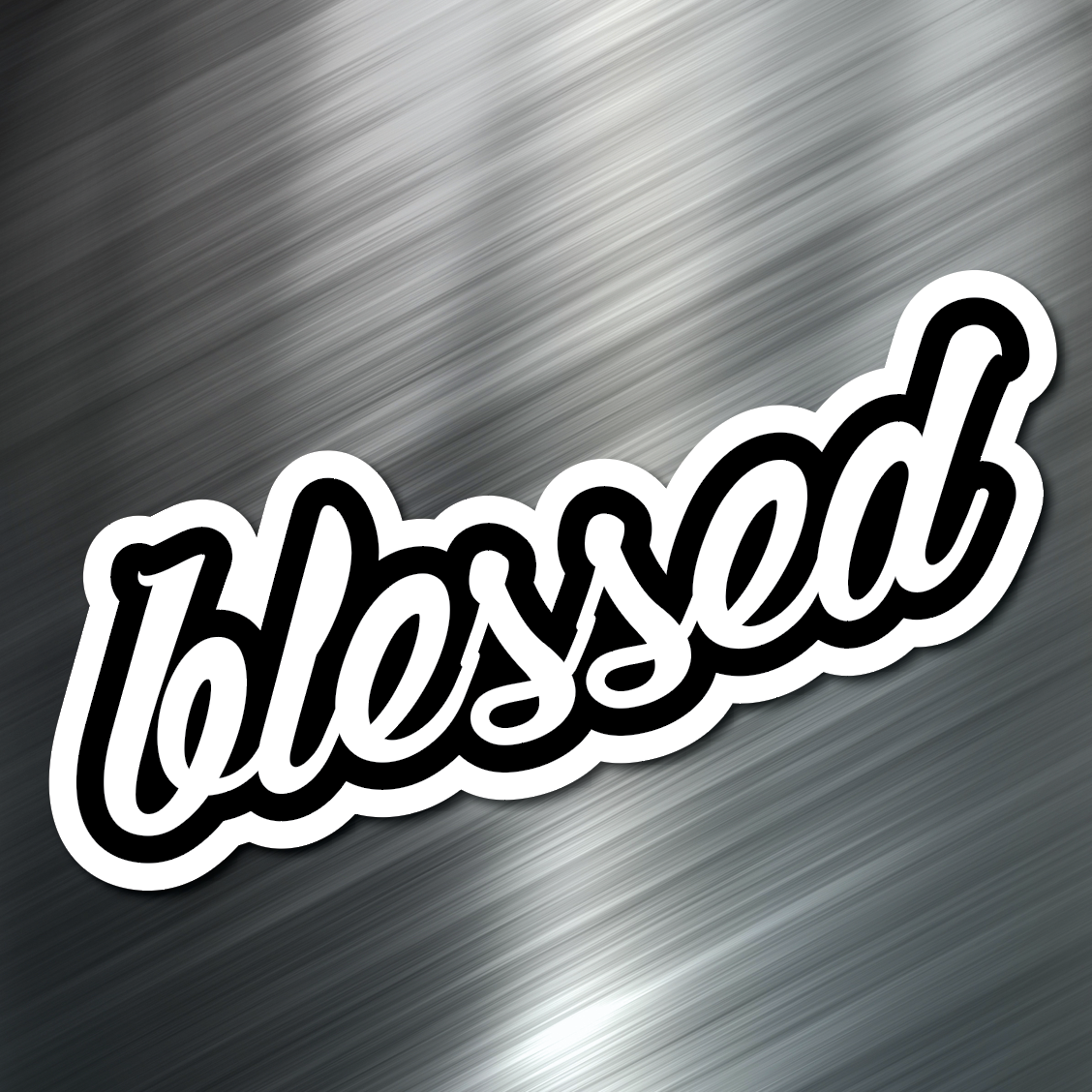 (1) Blessed car Sticker Auto Race Drift JDM Decal Euro Tuner Boost BMW ...