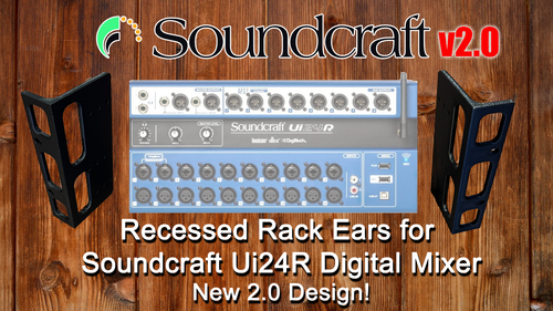 NEW v2.0! SoundCraft Ui16 & UI24 mixer Recessed Rack Ears (Pair) ABS | eBay
