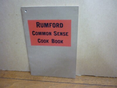 Rumford Common Sense Cook Book. No date. Near fine. | eBay