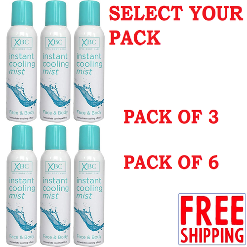 XBC INSTANT COOLING MIST SPRAY 150ml BODY & FACE HOLIDAY SUMMER MIST ...