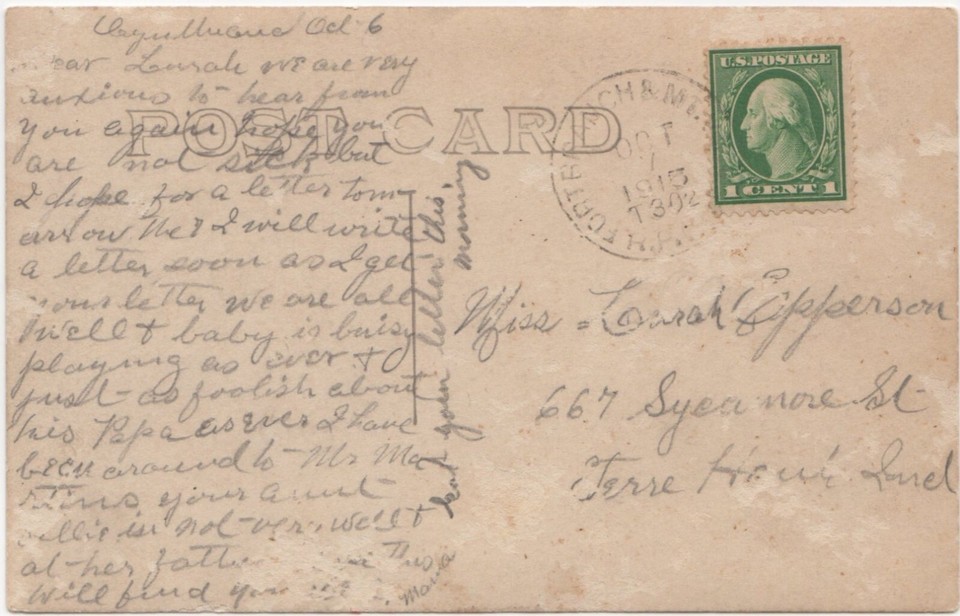 Cynthiana, Indiana 1915 Vintage RPPC Real Photo Postcard Street Scene ...