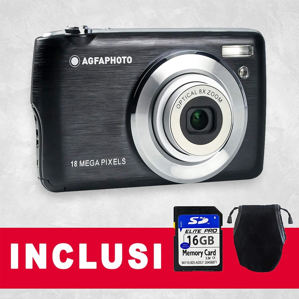 Agfa Photo Realishot DC8200 Digital Camera -( BLACK) INC 16GB CARD AND ...