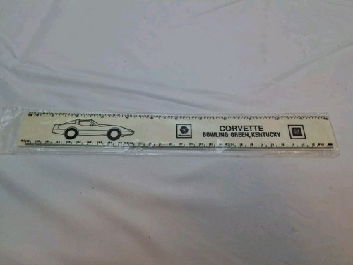 Vintage 1970s/80s Chevrolet CORVETTE Bowling Green Kentucky 12" Ruler ...
