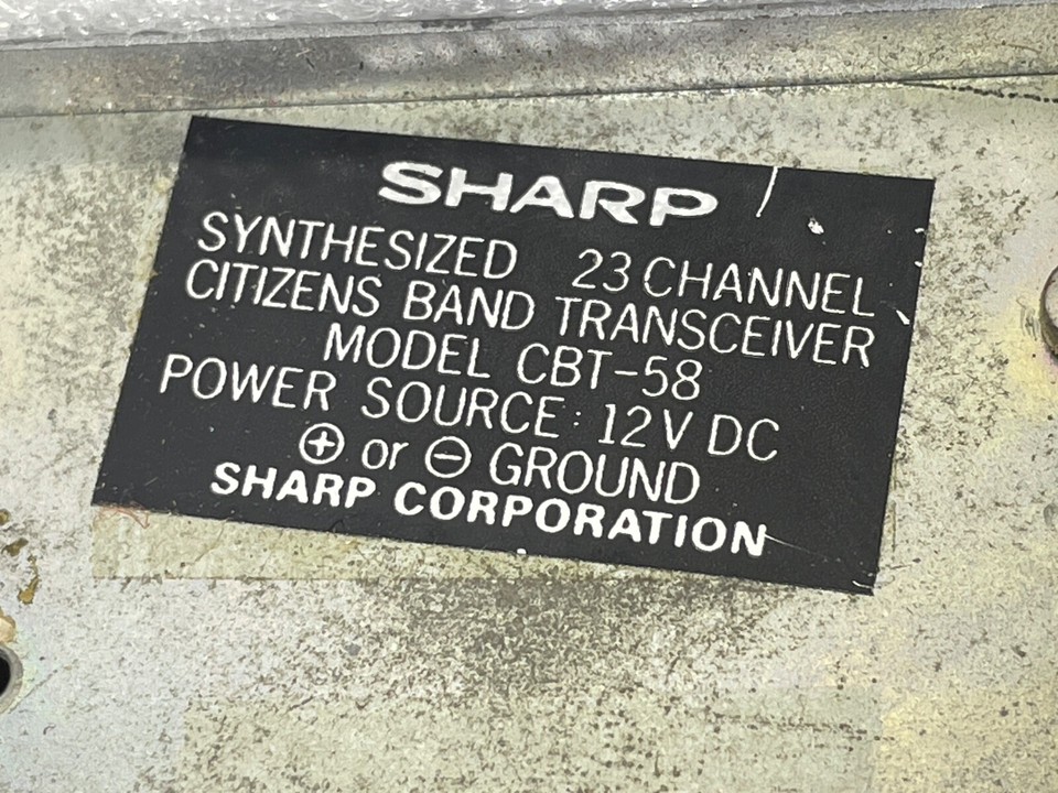 VINTAGE 70'S SHARP CB RADIO MODEL CBT-58 23 CHANNEL | eBay