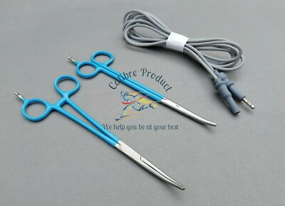 Monopolar Artery Forceps & Metzenbaum Scissor Curved With Silicon Cord ...