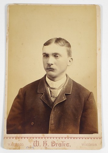 Waterloo Wis Handsome Man George Doepke WH Drake Studio Cabinet Card ...
