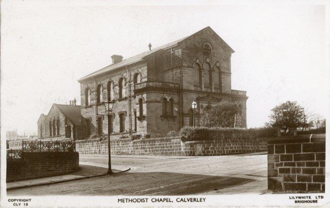 REAL PHOTO POSTCARD OF THE CHAPEL, CALVERLEY, (NEAR LEEDS), WEST ...