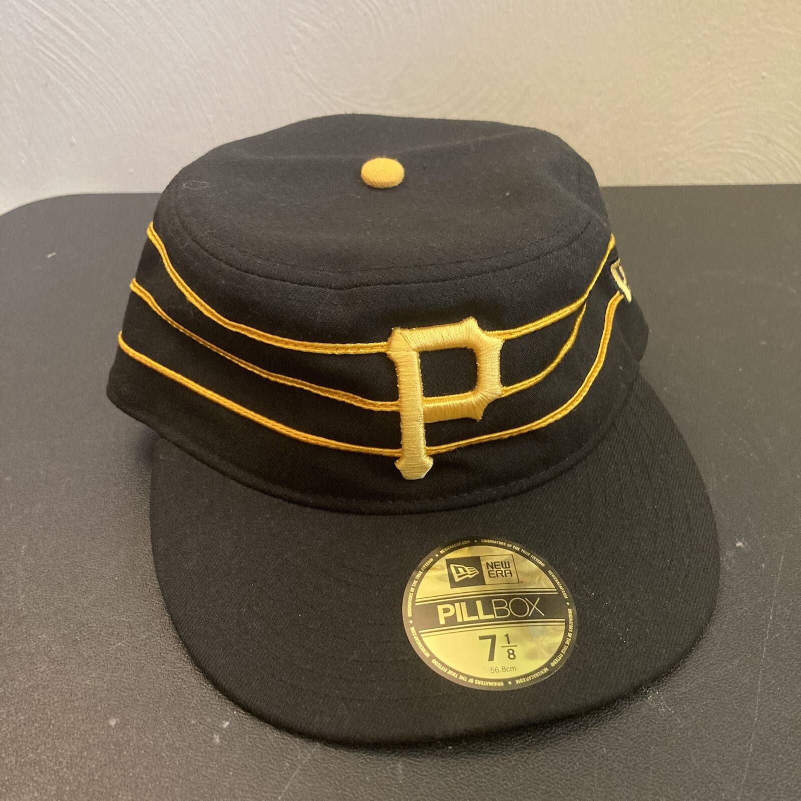 NEW New Era Pittsburgh Pirates 7 1/8 Fitted Hat MLB On Field Pillbox ...