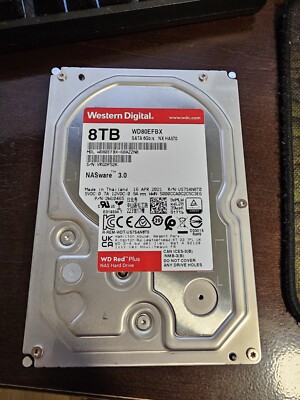 Western Digital WD 8TB Red Plus NAS SATA HDD Internal Hard Drive HDD ...
