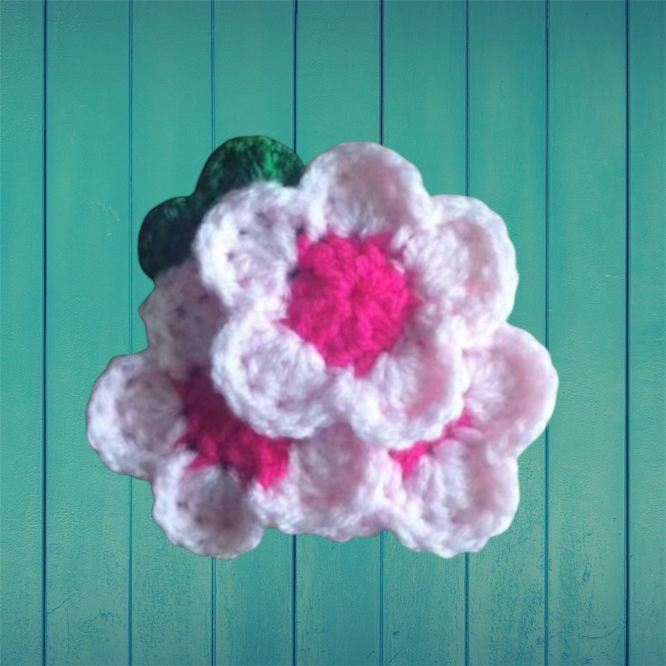 Crochet Flower Fridge Magnet Pink Sakura Cherry Blossom Decor ...