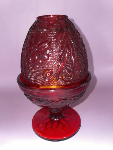 Vintage Indiana Glass Fairy Lamp, Ruby Red by Tiara | eBay