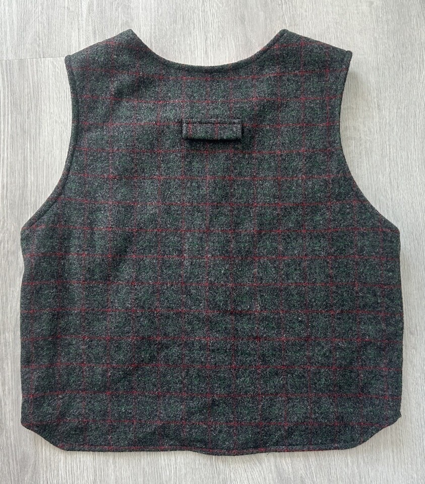 Johnson Woolen Mills Men's Reversible Vest 2XL Adirondack Plaid/ Blaze ...