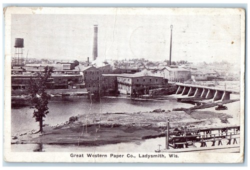 1930 Great Western Paper Co. Building Factory Ladysmith Wisconsin WI ...