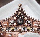 Luxury Antique Copper Crystal Queen Wedding Bridal Party Pageant Prom ...