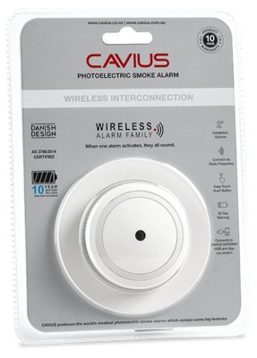 Cavius 10 Year Battery Family Wireless Photoelectric Smoke Alarm | 2107 ...