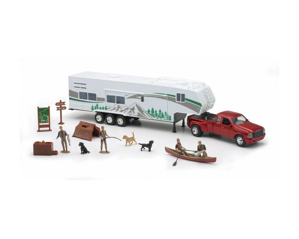 New Ray 1/32 Scale Pickup Truck & Fifth Wheel Camping Set [NRYSS-10706 ...