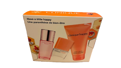 Clinique Happy Set ~ Happy .14 oz.~ Happy Heart .24 oz. Sprays~ Body ...