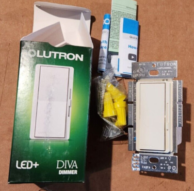 Lutron DVCL-153P-LA LED+ Dimmer Decorator Switch Diva Light Almond Free ...