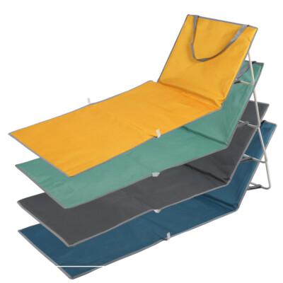 Liege Strandliege tragbar Strandmatte Matte Liegefläche Rückenlehne ...