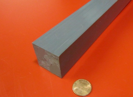 PVC Square Bar Grey, Type I, 1.25" (1 1/4") x 60" Length | eBay