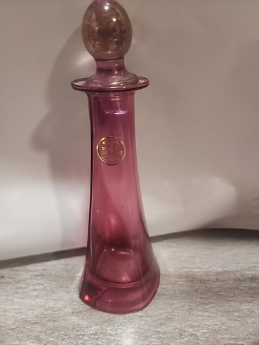 Vintage Pink SC LINE Crystal Glass Hand Made Perfume Bottle with ...