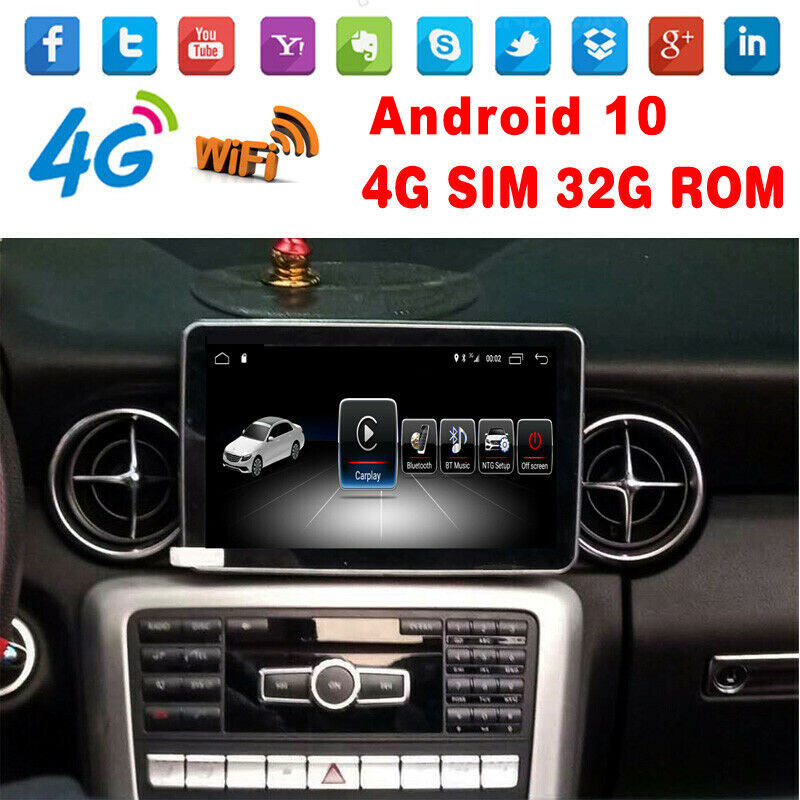 Android 10 Car GPS Navigation Radio Stereo Dash for Benz SLK Class R172 ...