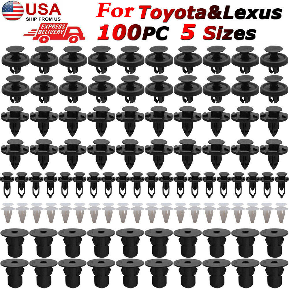 TOYOTA Car Retainer Clips Auto Plastic Fasteners Kit Push Trim Pin ...