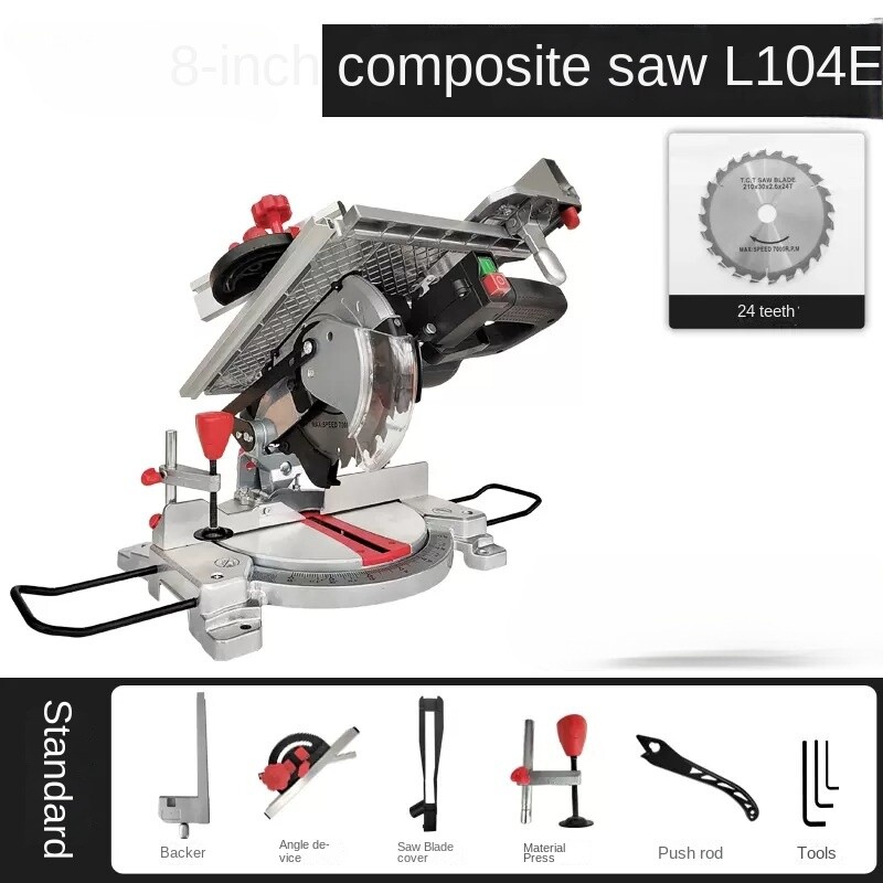 8 Inch Compound Cut-off Saw All-in-one Table Saw Miter Saw Wood Cutting ...