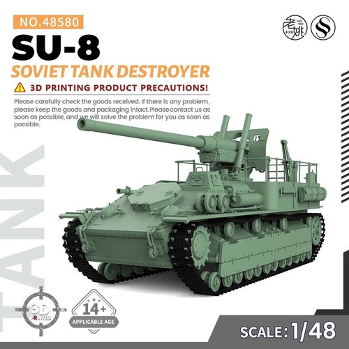 MRY-SFW SS48580 1/48 Military Model Kit Soviet SU-8 Tank Destroyer V1.9 ...