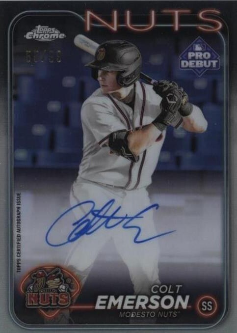 2024 Topps Pro Debut - Chrome Colt Emerson #PDC-168 Refractor ...