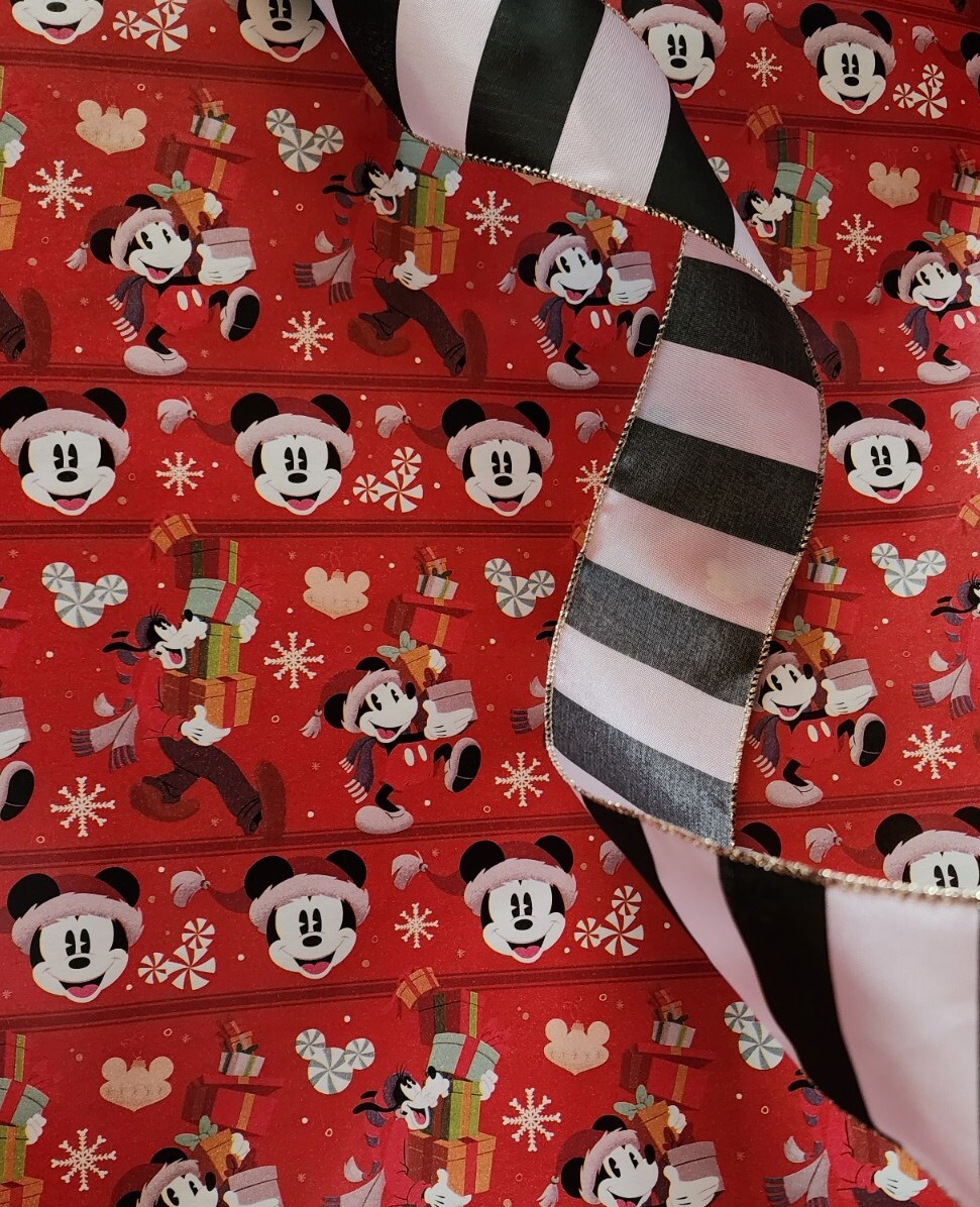 Mickey Mouse Gift Wrap Set, Wrapping Paper And Ribbon, see description ...