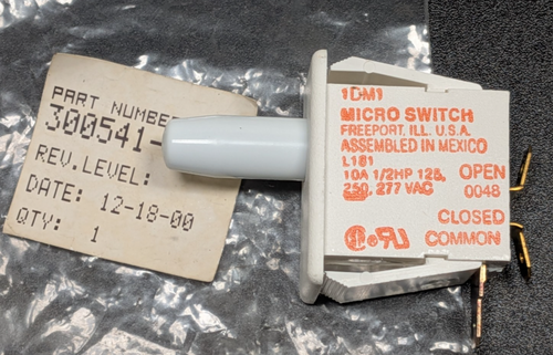 NEW Honeywell MicroSwitch 1DM1 Snap Action Switch Plunger Actuator SPDT ...