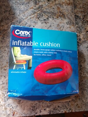 B2) Carex Inflatable Ring Cushion Rubber Seat Donut Hemorrhoids Durable ...