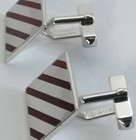 Vintage Solid Sterling Silver Red Enamel Cufflinks by Swank | eBay