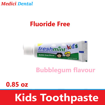 Dental Kids Toothpaste Fluoride Free Toothpaste, Bubblegum Flavor, 0.85 ...