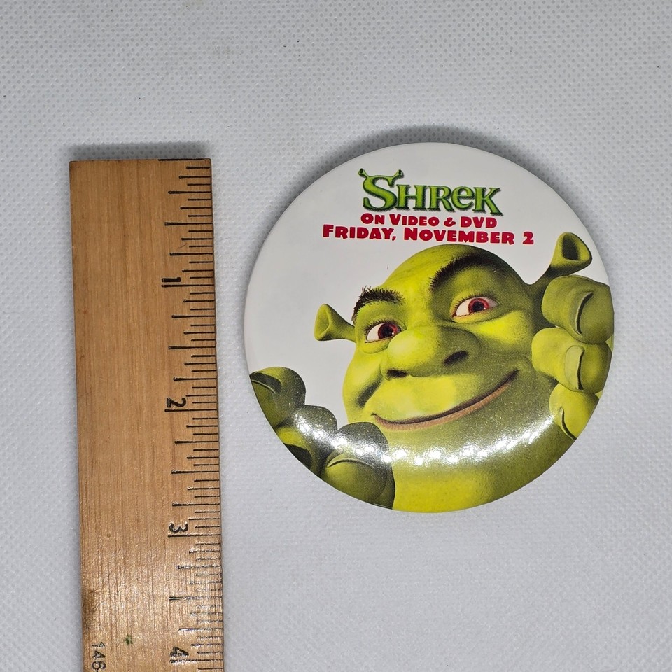 Promo Lot of 4 Shrek Character Pins Vintage 2001 VHS and DVD Release ...