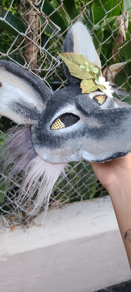 Therian Mask Gray Wolf 100% Handmade Brand-New High-Quality Artisan ...