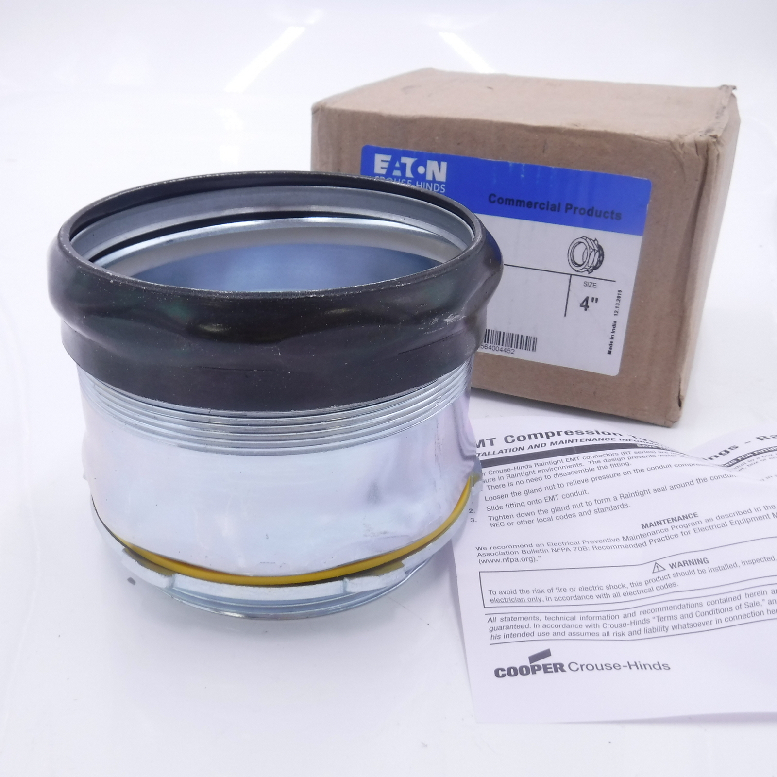 Eaton 659RT 4" EMT Compression Connector Raintight- Concrete Tight | eBay