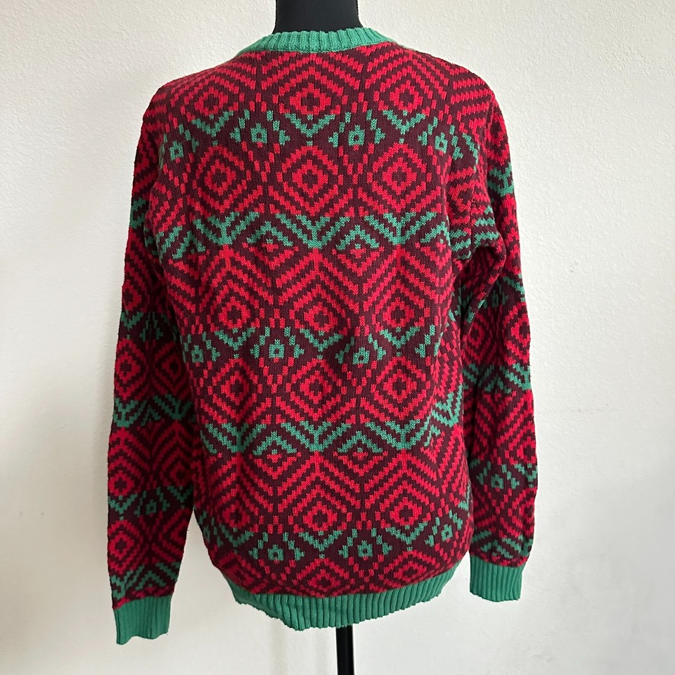 33 Degrees Ugly Christmas Sweater Mens Small Knit Pullover Santa Clause ...