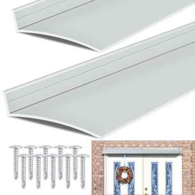 Door Rain Drip Guard, 40 Inch Anodized Aluminum Door Drip Cap Overhead ...