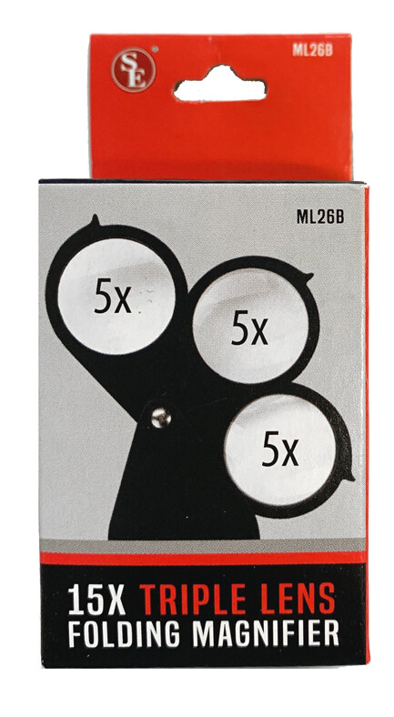 15X Magnifier Magnifying Folding Pocket 1" Triple Lens 5X 10 X 15X ...