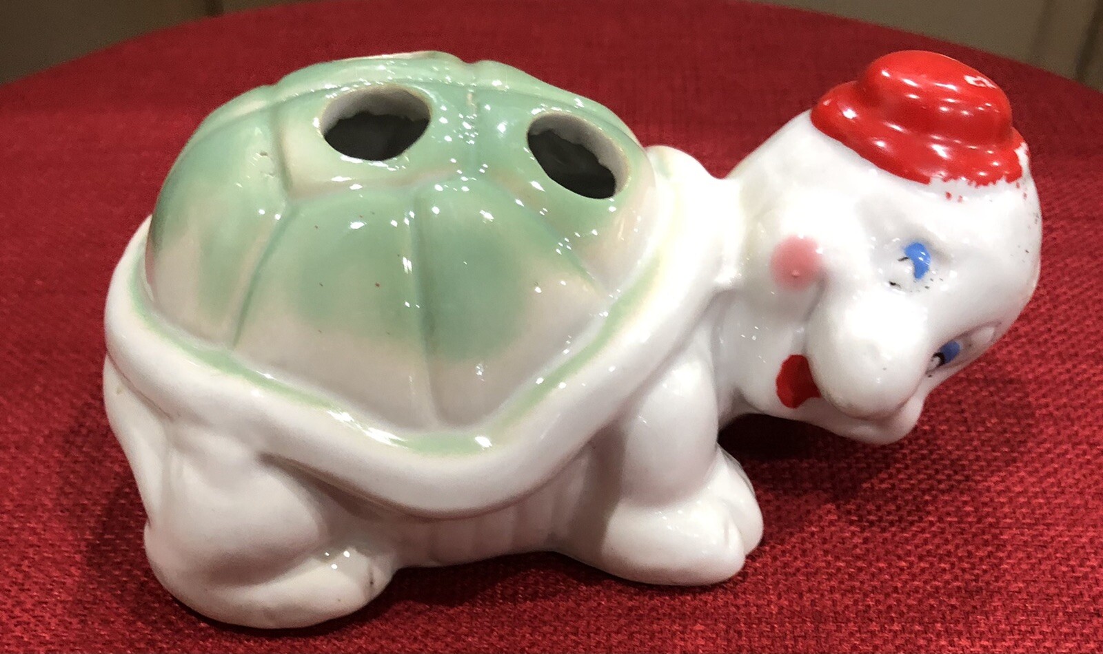 Vintage Ceramic Turtle Flower Frog Handpainted Head Unmarked 4 Holes | eBay